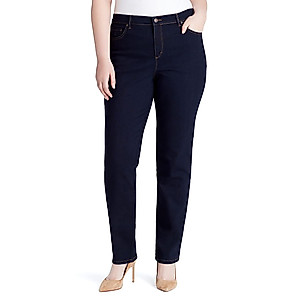 Gloria Vanderbilt Women's Classic Amanda High Rise Tapered Jean for Women - Rinse Noir 14 Short
