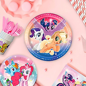Unique Industries Round Dessert Paper Plates - 7", My Little Pony, 8 Pcs