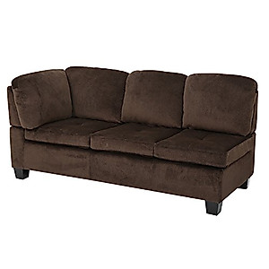 Christopher Knight Home Welsh Chocolate Fabric Sectional Sofa Set