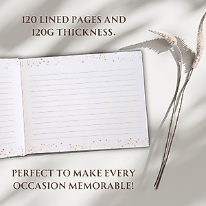 PERFECT BUY MARKET LLC Elegant Guest Book, Guestbook Includes Gift Box, hardcover Guest Book Wedding Reception, Baby Shower Guest Book with Beautiful Design, Graduation Guest Book, Wedding Guest Book