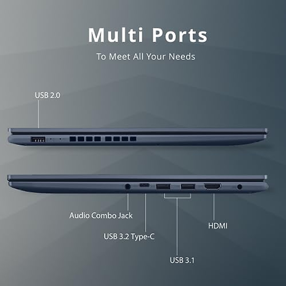 ASUS 2022 VivoBook 15 15.6" FHD Laptop, Intel Core i5-1240P, 16GB RAM, 256GB PCIe SSD, Intel Iris Xe Graphics, Backlit Keyboard, Fingerprint Reader, Wi-Fi 6, Win 11, Blue, 32GB Snowbell USB Card