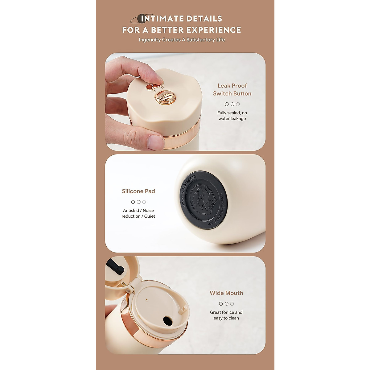 BENFUCHEN Travel Coffee Press, Vacuum Insulated Portable French Press, Stainless Steel Portable Coffee Maker/Tea Press, 12oz, Rose Red