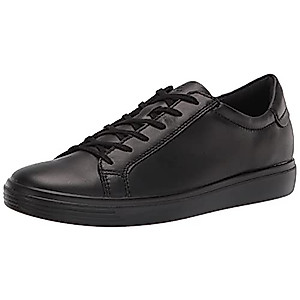 ECCO Women's Soft Classic Sneaker, Black, 9-9.5