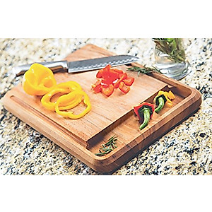 Ironwood Gourmet Big Catch Cutting Board, Acacia Wood, 10.5 x 15 x 1.25 inches