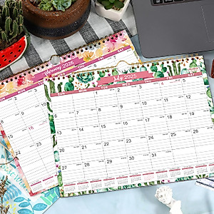 2025-2026 Wall Calendar - 18 Months Wall Calendar 2025-2026 from Jul. 2025 - Dec. 2026, 11" x 8.5", Twin-wire Binding, Ruled Blocks with Julian Dates
