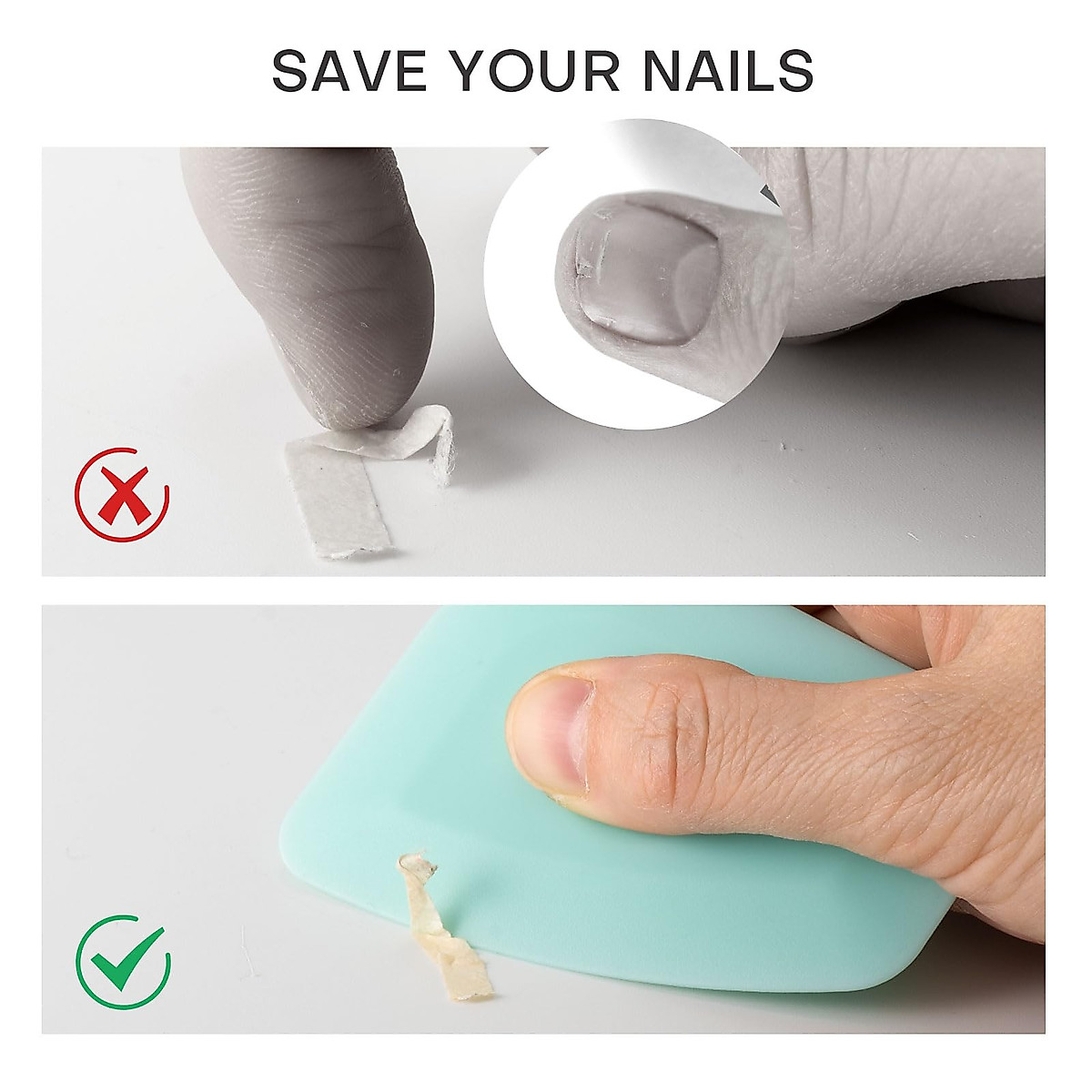 NEWISHTOOL Small Vinyl Scraper 20 Pcs Sturdy Plastic Scraper Tool for Vinyl, Multifunctional Hard Card Multi-Edge Scraper Tool for Window Tint Vinyl Wrap Install Decal Remover Sticker Label Scraper