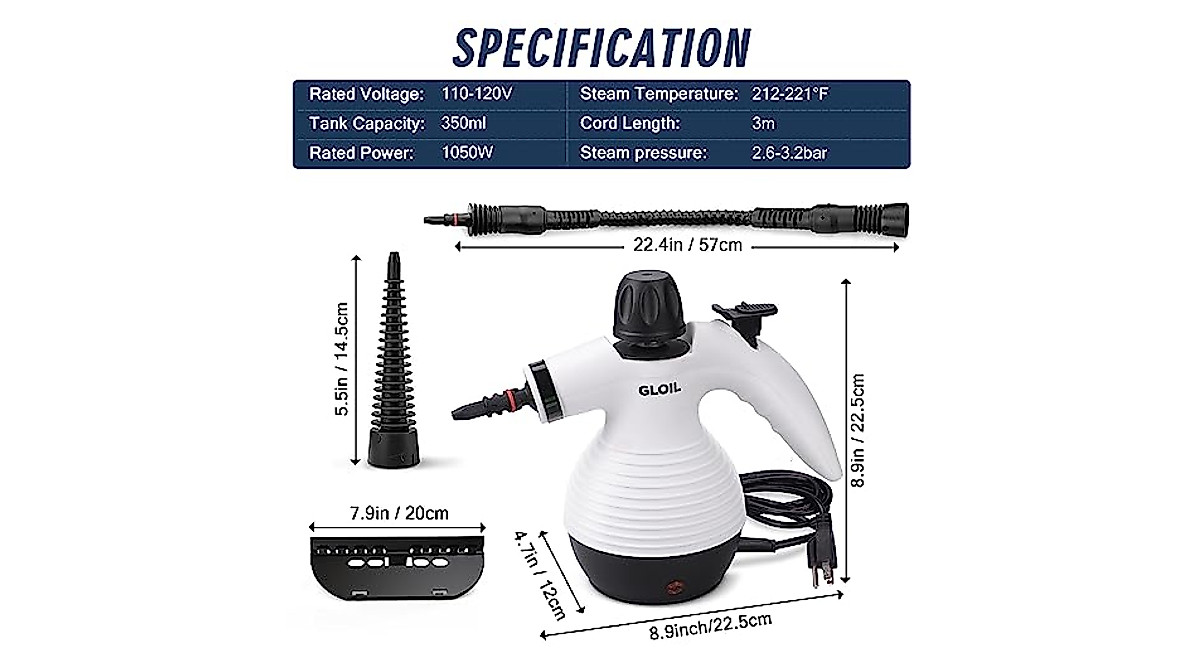 GLOIL Handheld Steam Cleaner - Powerful & Portable Cleaning