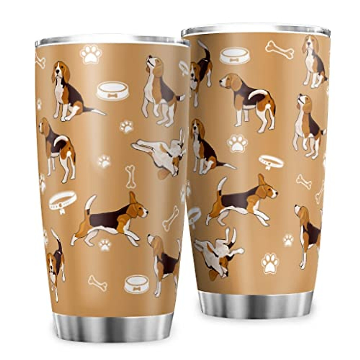 WmhrYpzhL Beagle Dog Travel Mug Funny Dog Coffee Mug Stainless Steel Insulated Tumbler For Ice Drinks＆Hot Beverage Gifts Beagle