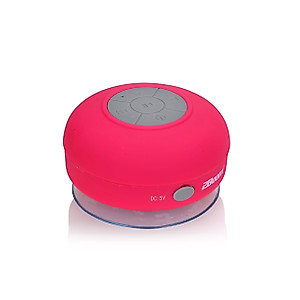 2BOOM Aqua Jam Portable Bluetooth Wireless Water Resistant Shower Speaker with Suction Cup Pink