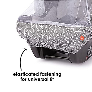 Diono Infant Car Seat Cover, Universal Weather Protection Canopy for Baby, Adjustable and Breathable with Insect Net, Gray