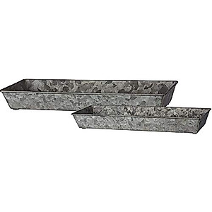 Primitives by Kathy Galvanized Rectangular Trays, Set of Two
