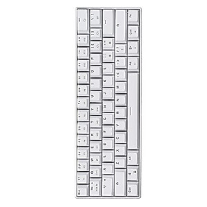 Zyyini Mechanical Keyboard, 61 Key Mechanical Gaming Keyboard with RGB Backlit Computer Keyboard, 3 Mode Connection, for Windows/for HarmonyOS/for Android/for iOS(Red Shaft)