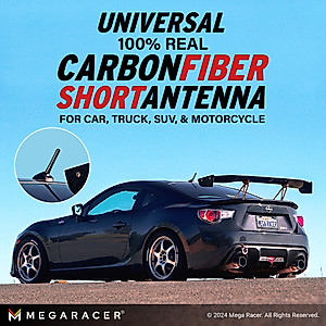 Universal Car Antenna Replacement | Truck Antenna | 3 Inch Carbon Fiber | Antena para Carro | Short Antenna for Truck | Billet Antenna for Car | Car Audio & Video Antennas | Auto Accessories | Black