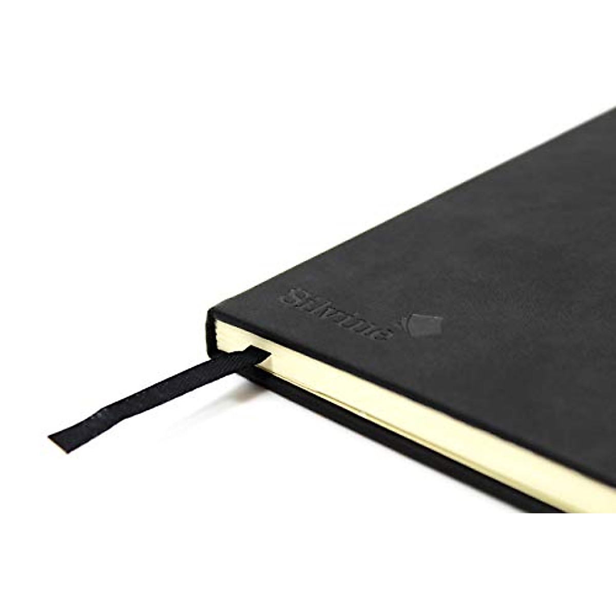 Silvine 391133 Executive Soft Feel Notebook Ruled with Marker Ribbon 160pp 90gsm A5 Black Ref 197BK