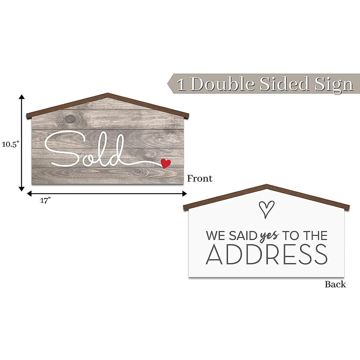 House Shaped Real Estate Prop Sign Small (17 inch)
