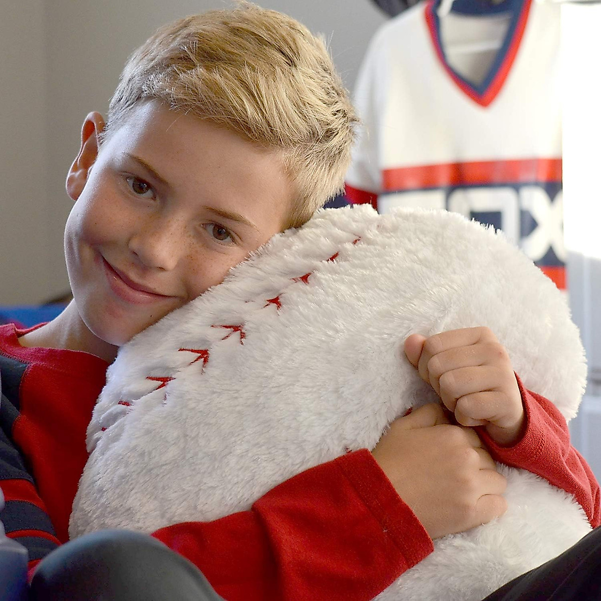 Baseball Pillow Boys Sports Room: Soft Softball Throw Plush Gifts - Play Stuff Ball Toys Decor Age 8-12