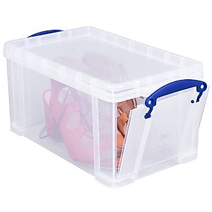 Really Useful Plastic Storage Box 8 Litre Open Fronted Box Clear