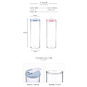 WEBERT Kitchen storage boxCreative storage jar sealed storage noodle kitchen hanging noodle storage box round pasta storage bucket blue