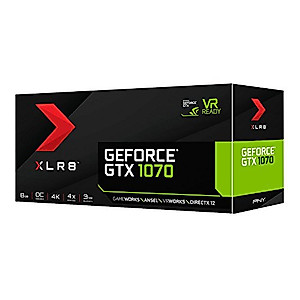 PNY GeForce GTX 1070 8GB XLR8 Gaming Overclocked Edition Graphic Card (VCGGTX10708XGPB-OC)
