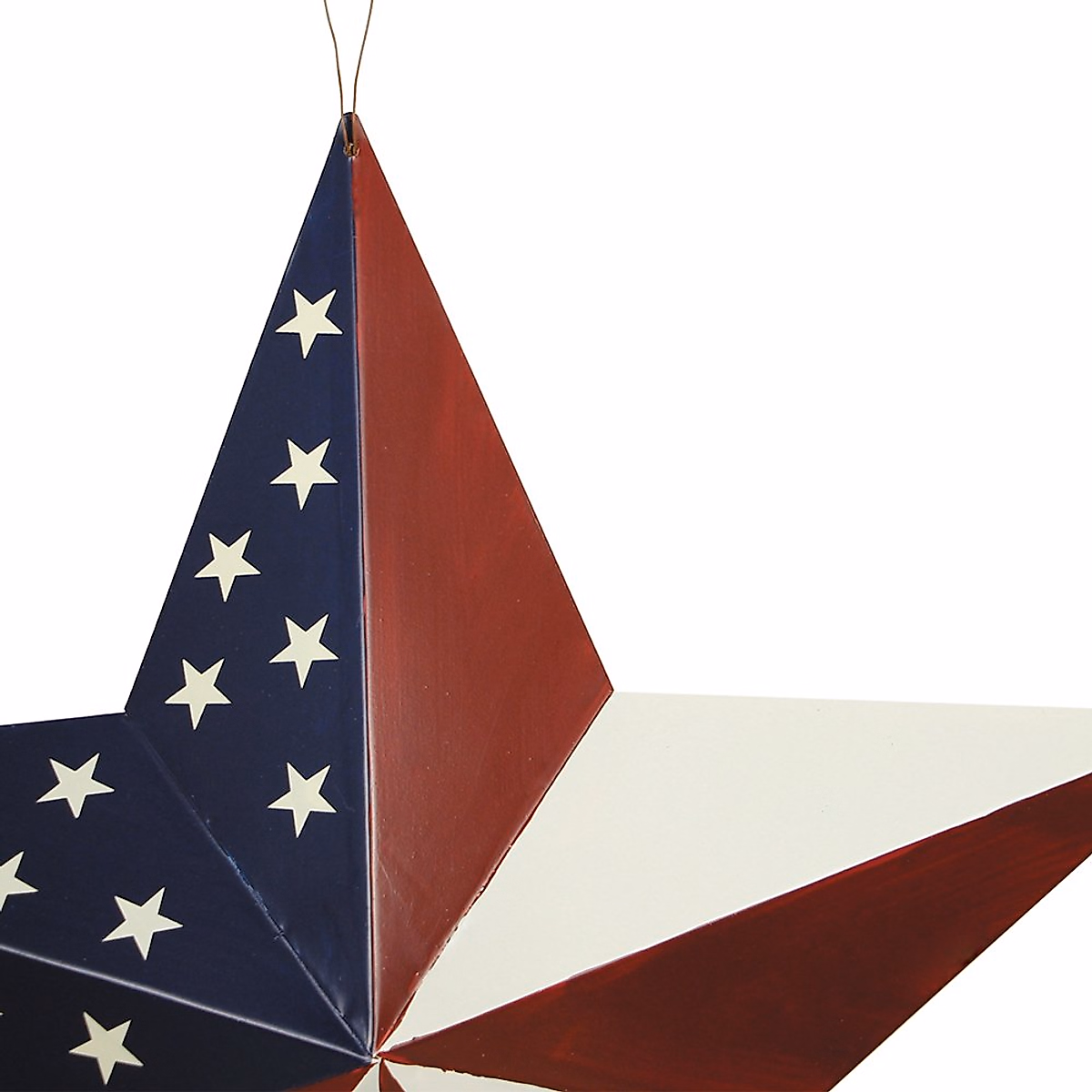 Patriotic Metal Barn Star Outdoor Indoor Hanging Wall Decor Star Ornaments 12inch