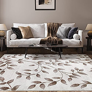 SUPERIOR Palesa Rustic Floral Indoor Area Rug, 2' x 3', Hazelnut (Palesa Indoor)