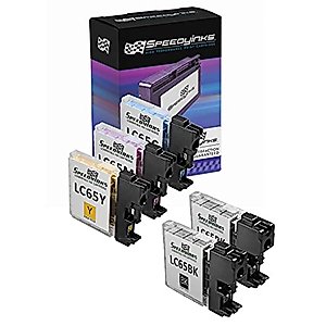 Speedy Inks Compatible Ink Cartridge Replacement for Brother LC65 High-Yield (2 Black, 1 Cyan, 1 Magenta, 1 Yellow, 5-Pack)
