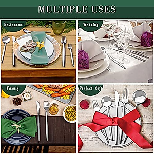 40-Piece Silverware Set for 8, CEKEE Stainless Steel Flatware Cutlery Set for Home Restaurant Hotel Apartment, Kitchen Utensils Set Included Knife Spoon and Fork Set- Mirror Polished & Dishwasher Safe