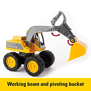 John Deere Sandbox Big Scoop Excavator Toy with Tilting Dump Bed - Construction Toys - Frustration Free Packaging FFP - 15 Inch