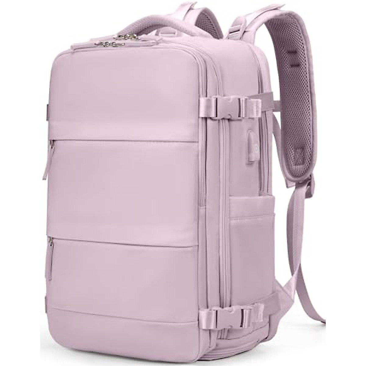 MOLNIA Large Travel Backpack for Women Men, Airline Approved Carry on Backpack 17.3" Laptop Backpack with USB Charging Port Casual Daypack for Work, Business, College(Purple)