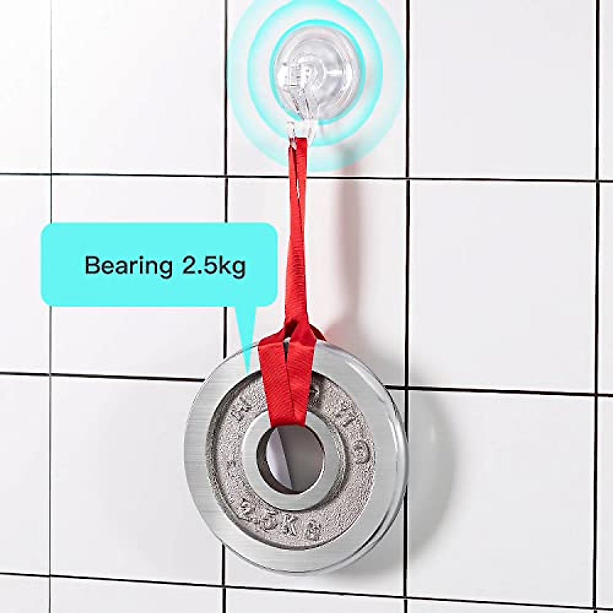 Ayssny Suction Cup Hooks, Large Clear Vacuum Suction Shower Hooks Bathroom Wall Kitchen Hooks for Shower, Reusable Heavy Duty Hooks for Loofah Wreath Hangers Wreath Holders for Front Door Glass Window