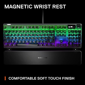 SteelSeries Apex Pro RGB Backlit Gaming Keyboard with Mechanical Switches and OLED Smart Display (Renewed)