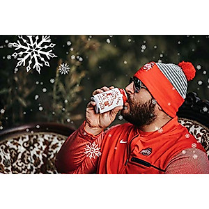 Funny Christmas Santa Beer Can Cooler Stocking Stuffer Party Favor Gift for Men Adult- Set of 2 (Its the Most Wonderful Time for a Beer)