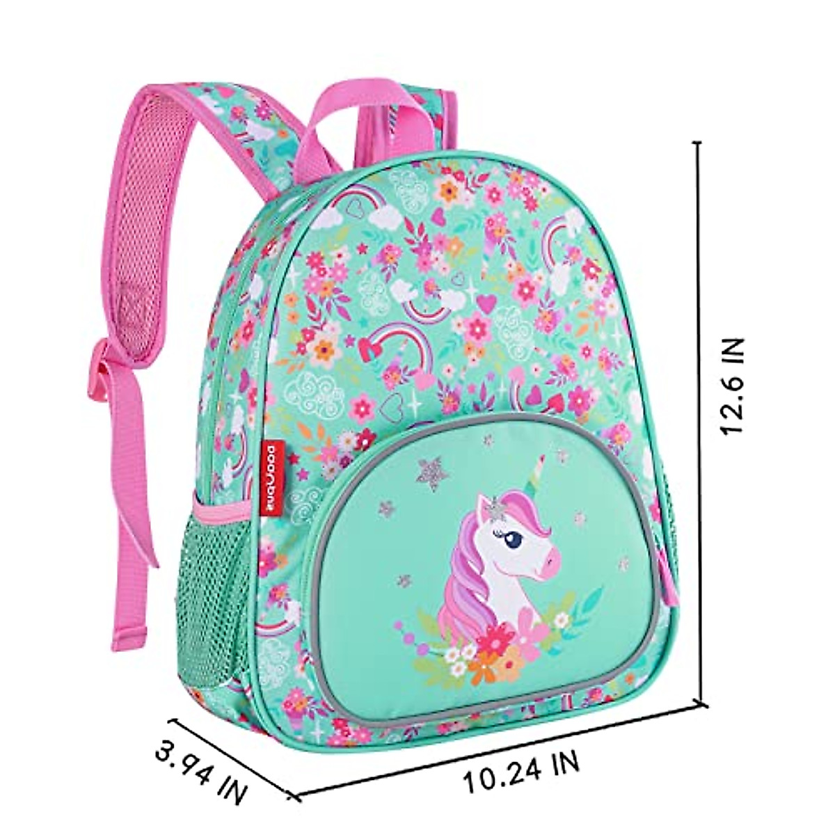 Daaupus 12-Inch girl preschool backpack,Kids Backpack for Boys & Girls, Perfect for Daycare and Preschool, Unique design print backpack for school and travel