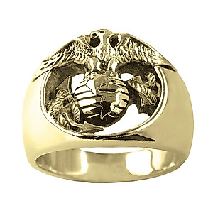 Marine Corps Ring by Mike Carroll, Sterling Silver, Size 12