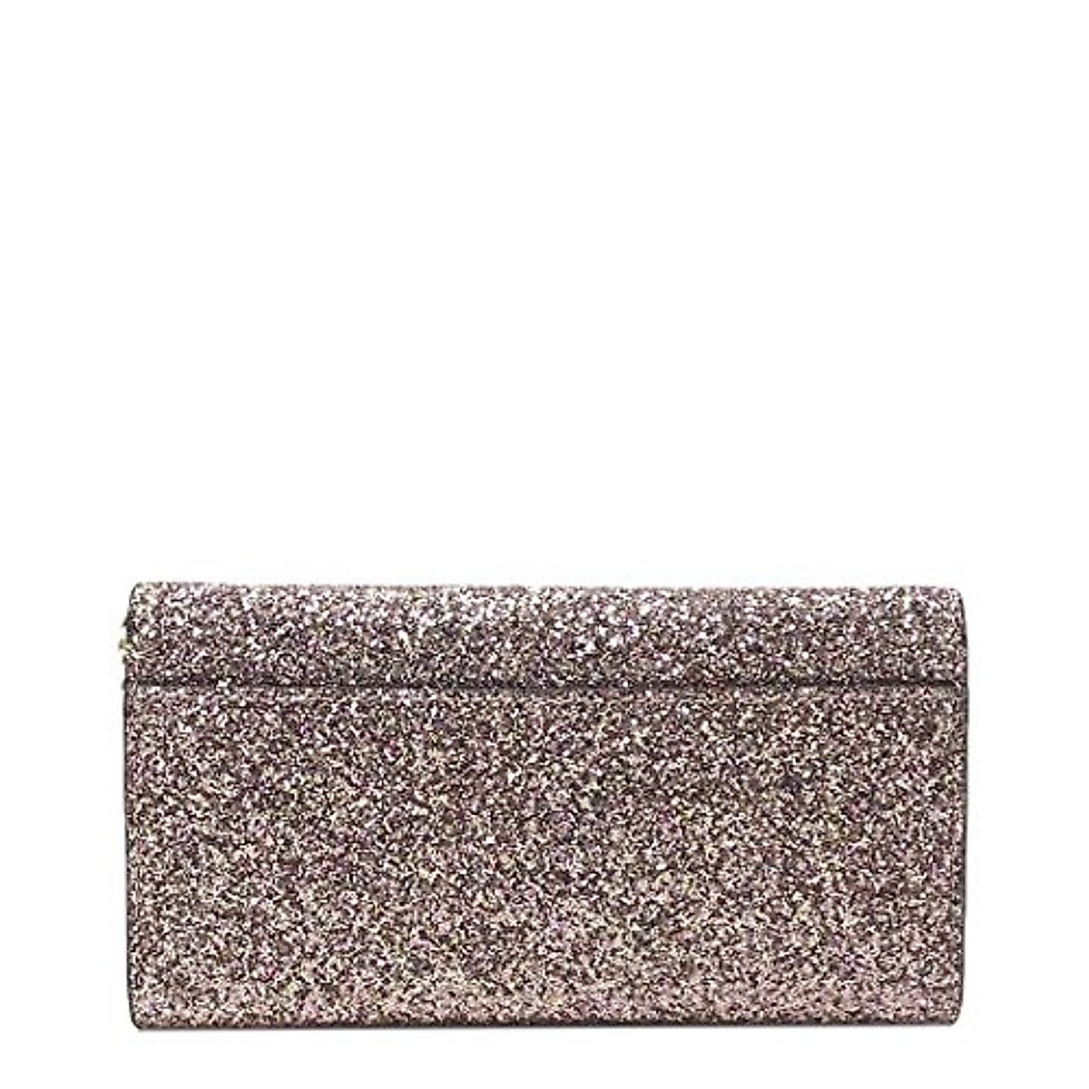 Kate Spade New York Pink Glitter Sunset Lane Milou Wallet Clutch + Chain