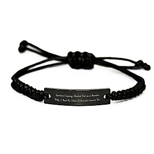 Inspire Aquarium Keeping Black Rope Bracelet, Aquarium Keeping Started Out as a Harmless Hobby. I, Funny for Friends, Holiday