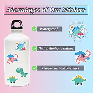 100PCS Cute Dinosaur Stickers for Kids, Waterproof Vinyl Water Bottle Stickers Phone Skateboard Hydro Flask Notebooks Laptop Sticker Packs