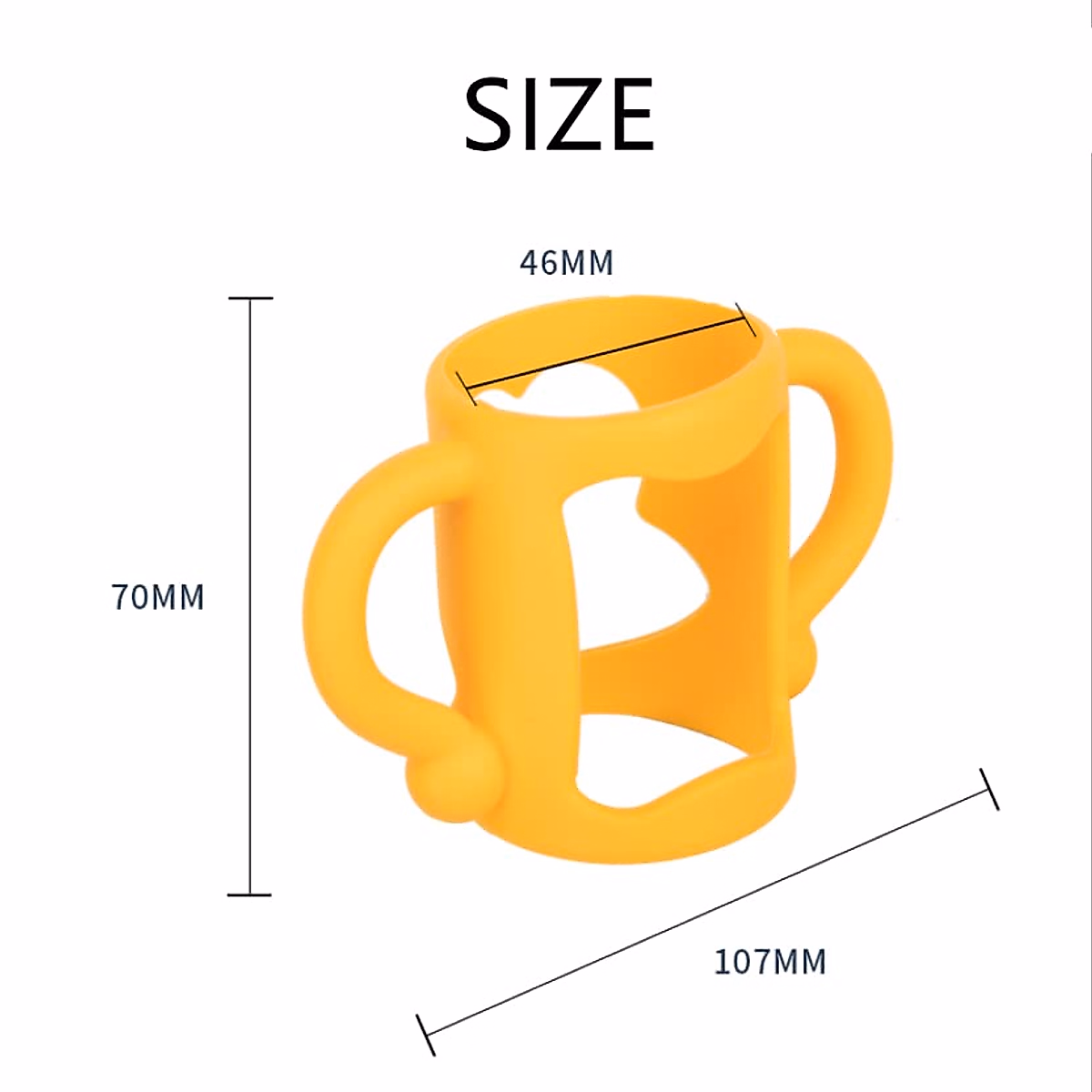 Smarbore Bottle Handles for Dr Brown Narrow Baby Bottles, 100% Silicone Baby Bottle Holder for Easy Grip, Sippy Cup Handle for Dr Brown Narrow Sippy Bottle, Teach Babies to Drink Independently, 2 Pack