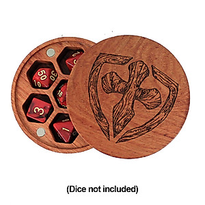 Paladin Roleplaying DND Dice Box - Solid Wood Storage Case for Polyhedral, RPG and Tabletop Gaming Dice