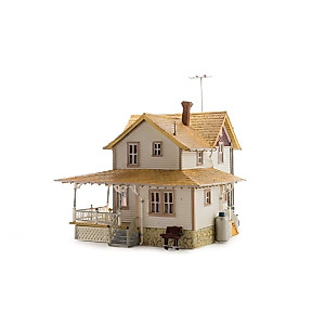 Micro-Mark Woodland Scenics Landmark Structures Built & Ready Corner Porch House, HO Scale