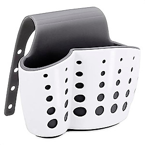 Sink Caddy Sponge Holder with Strap - Adjustable Sink Caddy Silicone Sponge Holder Sink Caddy for Drying Silicone Kitchen Sink Sponge Holder - Suction Cup Sink Caddy Kitchen Sponge Holder