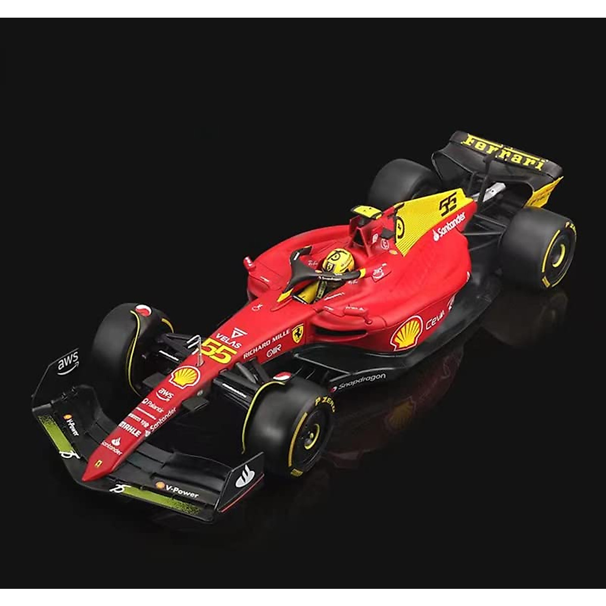 XTD Bburago 1:18 2022 F1 F1-75 75th Anniversary F1-75#55 Carlos Sainz Alloy Luxury Vehicle Diecast Cars Model Toy Collection Gift (1/18 75th #55)