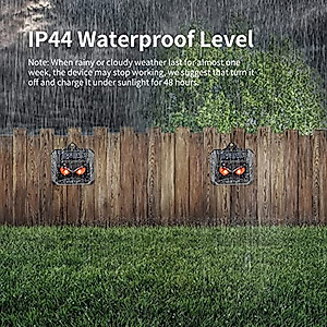 MAGIC CAT Solar Nocturnal Animal Repeller, Wild Animal Predator Deterrent with Red LED Lights, Waterproof Skunk, Deer, Coyote, Fox, Raccoon Animal Repellent for Garden Yard Farm Chicken Coop (4 Pack)