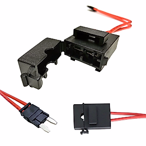 Specialized ECU Repair Car Fuse Holder Connector - Mini ATM, 32V, 20 Amp, 16 Gauge, Red Wire Cable - Comfortably Tap and Test Automotive Circuits, Perfect for Hard To Reach Fusebox Panels - 11.5 Inch