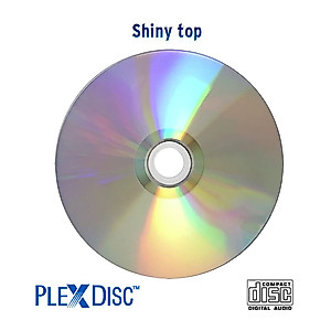 PlexDisc 52x Digital Audio Music CD-R Disc 80min 700MB Shiny Silver - 100 PK Cake Box (FFP), 100 Discs