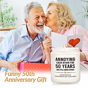 Niyewsor 50th Anniversary Candle, 50th Wedding Anniversary, Gifts for Couple, 50th Anniversary, Gifts for Parents, 50 Years Anniversary, Gifts for Husband, Wife, Him, Her, Friends