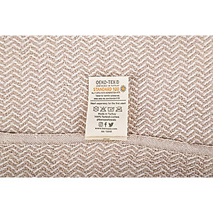 Bersuse 100% Cotton Aspendos XL Throw Blanket Turkish Towel - 60x90 Inches, Black-Grey-Beige