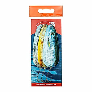 ETIC Poseidon 4 ½", 2oz Fishing Spoons Kit 100% Made of Brass, 3 pcs Fishing Lures, Tackle, Hooks, Baits, Spinning, Casting, Trolling for Trout, Salmon, Pike, Walleye, Bass and Mores