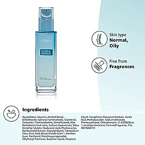 L'Oreal Paris Skincare Hydra Genius Daily Liquid Care Oil-Free Face Moisturizer for Normal to Oily Skin, Hyaluronic Acid Moisturizer for Face with Aloe Water and Hyaluronic Acid, 3.04 fl. oz.