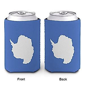 2 PCS Antarctica Flag Can Cooler Party Gift Beer Drink Coolers Coolies